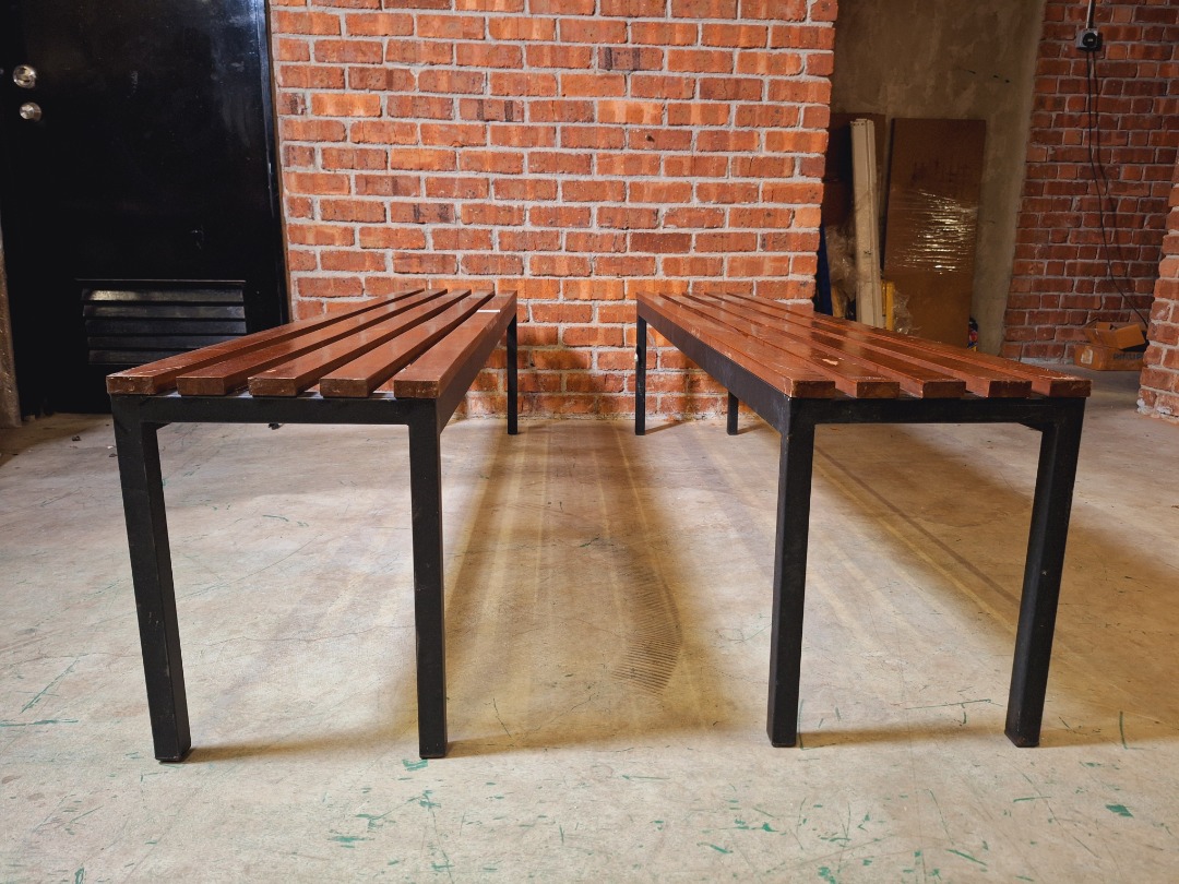 Schrank & Stuhl Freestanding Bench 100 cm Wide Black/Beech / Schrank ...