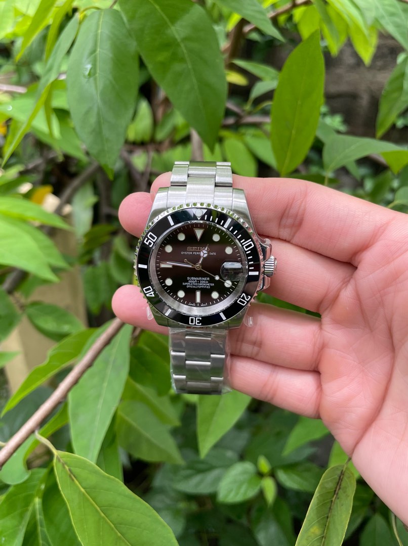 SEIKO CUSTOM SUBMARINER MOD AUTOMATIC, Men's Fashion, Watches ...