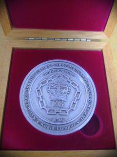 Pewter SUKOM 16th Commonwealth Games KL 98 Commemorative Medallion / Pingat Peringatan Sukan ...