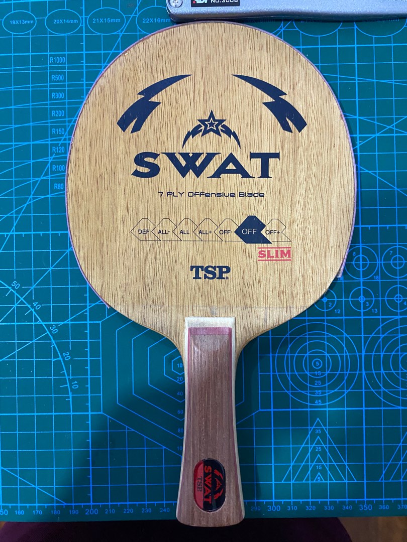 Tsp Swat 7-ply wood ping pong table tennis blade, Sports Equipment, Sports & Games, Racket ...
