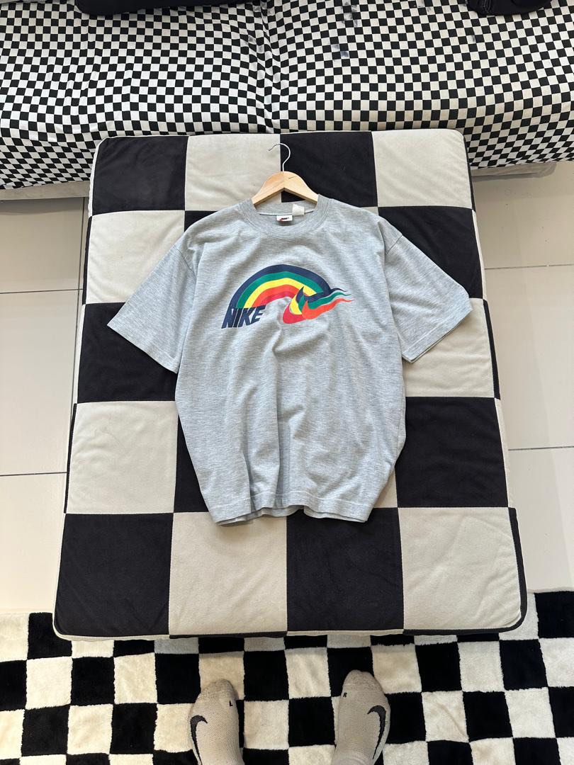 VINTAGE NIKE RAINBOW SWOOSH, Men's Fashion, Tops & Sets, Tshirts & Polo ...