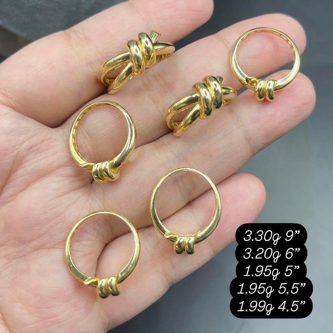 18k saudi gold knot plain ring tiffany&co, Women's Fashion, Jewelry ...