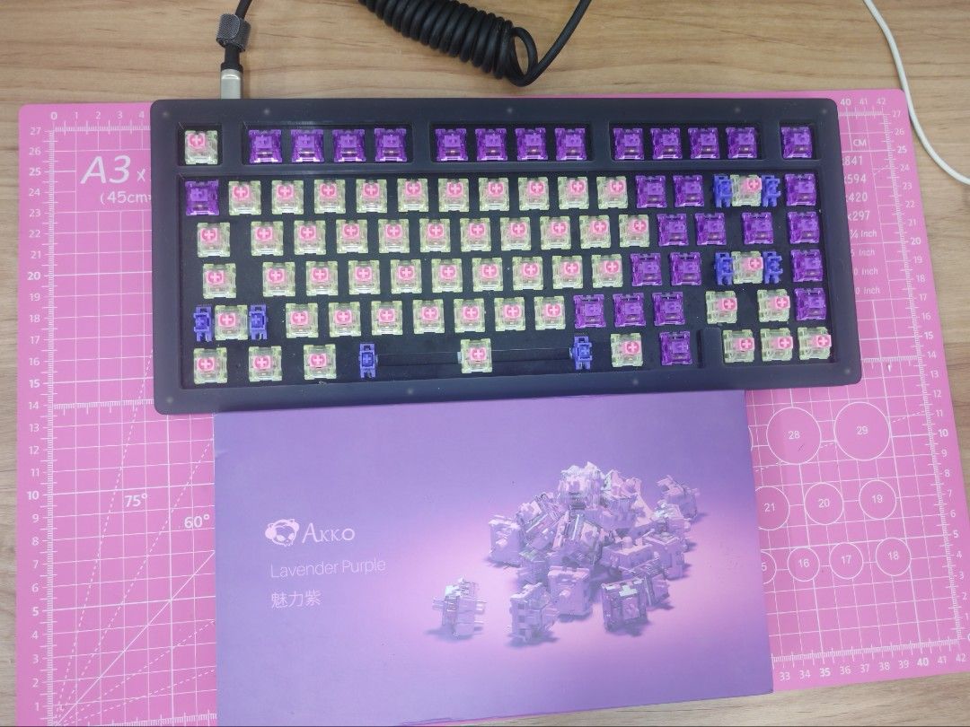 Akko Acr81 gasket acrylic barebone keyboard modded and switches ...