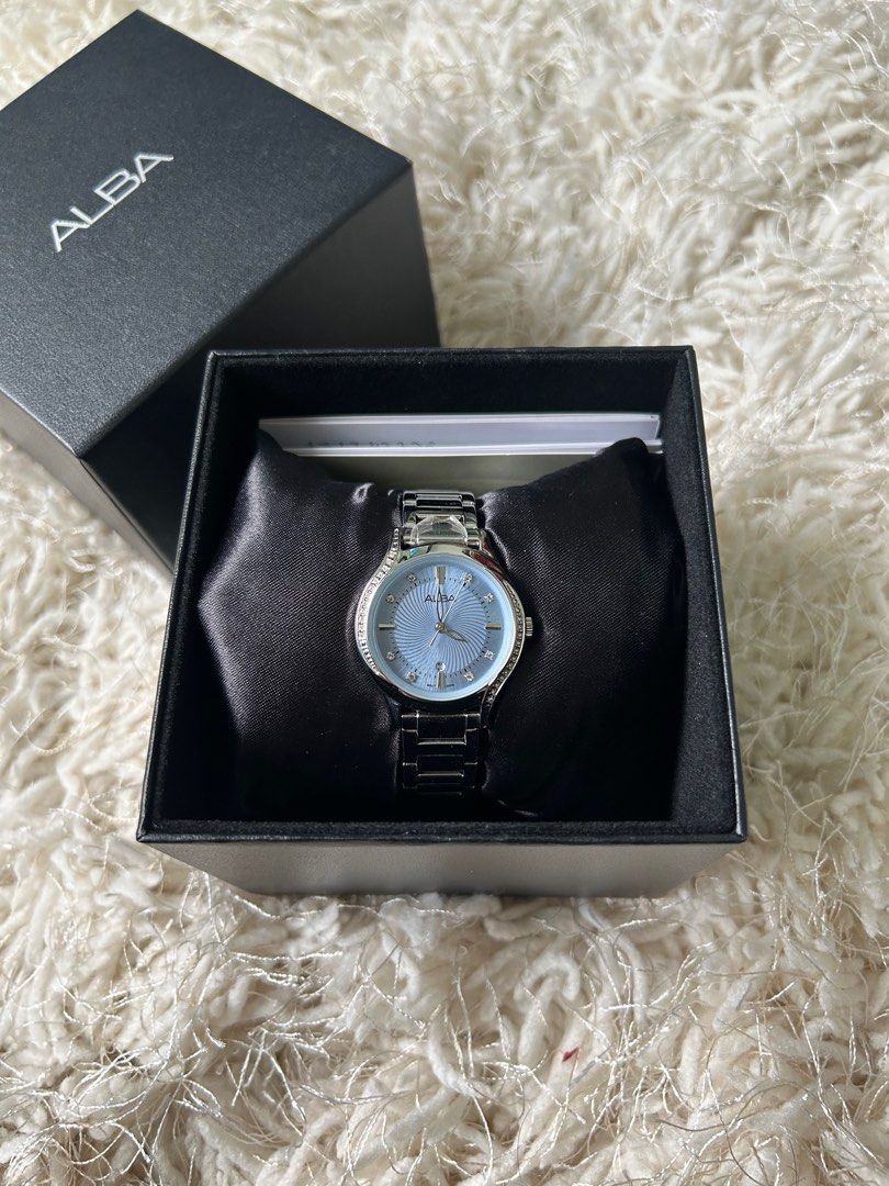 Alba Watch Soft Blue Dial, Women's Fashion, Watches & Accessories ...