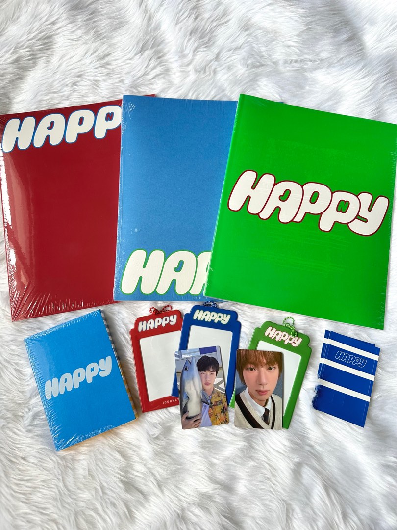 BTS JIN HAPPY ALBUM SET WITH WEVERSE VERSION AND POB (Directly from ...