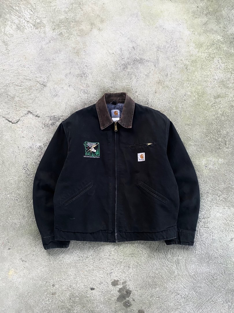 Carhartt Detroit Jacket J01 BLK, Men's Fashion, Activewear on Carousell