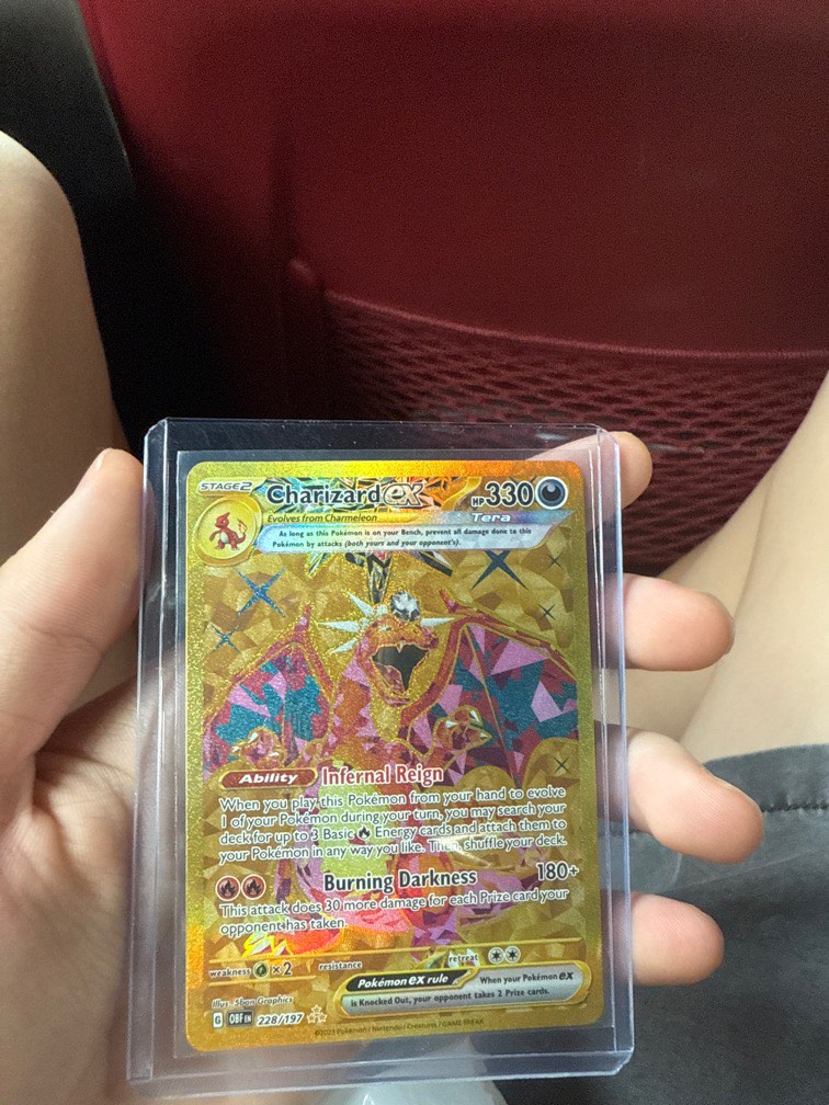 Charizard ex 228/197 gold obsidian flame pokemon card, Hobbies & Toys ...