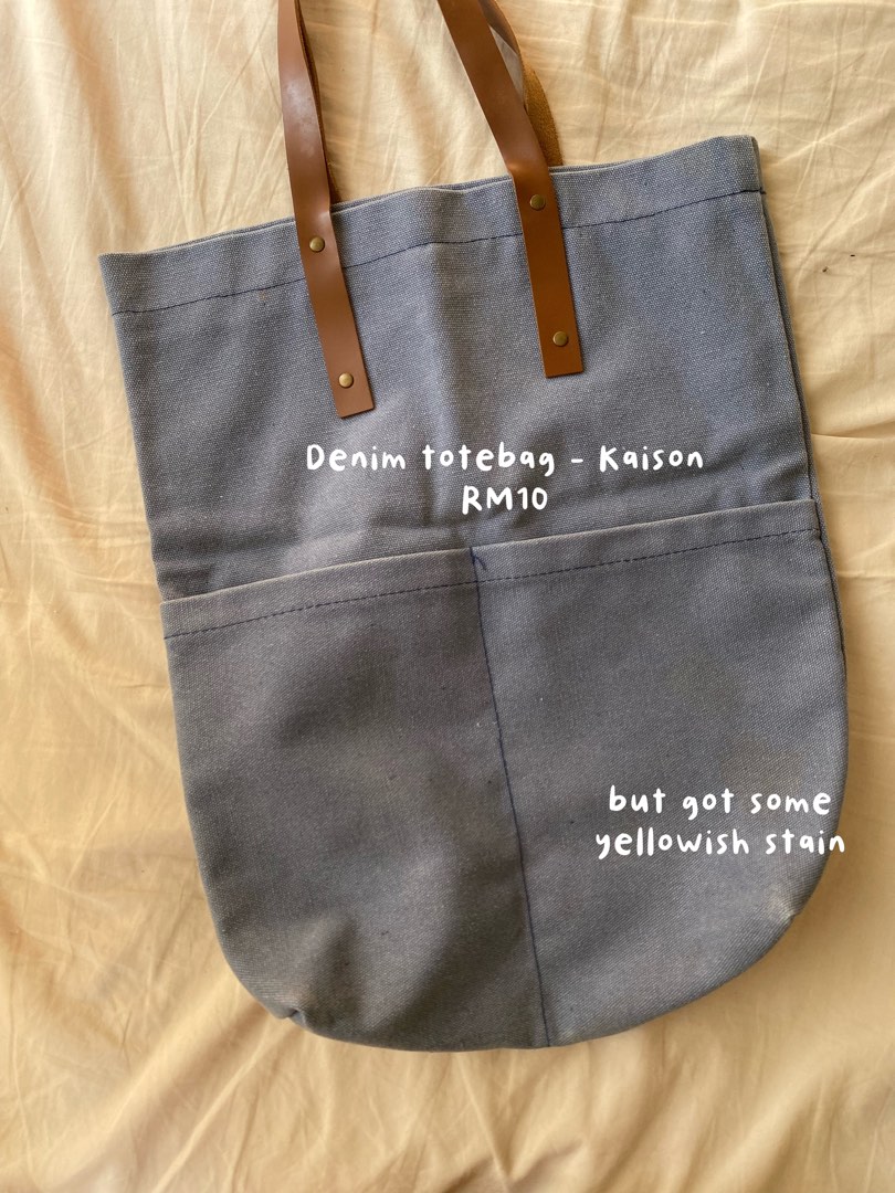 Denim Totebag - Kaison, Women's Fashion, Bags & Wallets, Tote Bags on ...