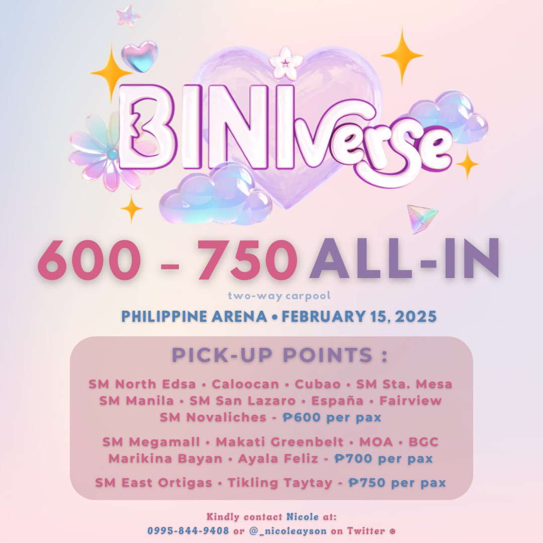 Grand BINIverse 2025 : The Valentine Repeat Carpool, Tickets & Vouchers ...