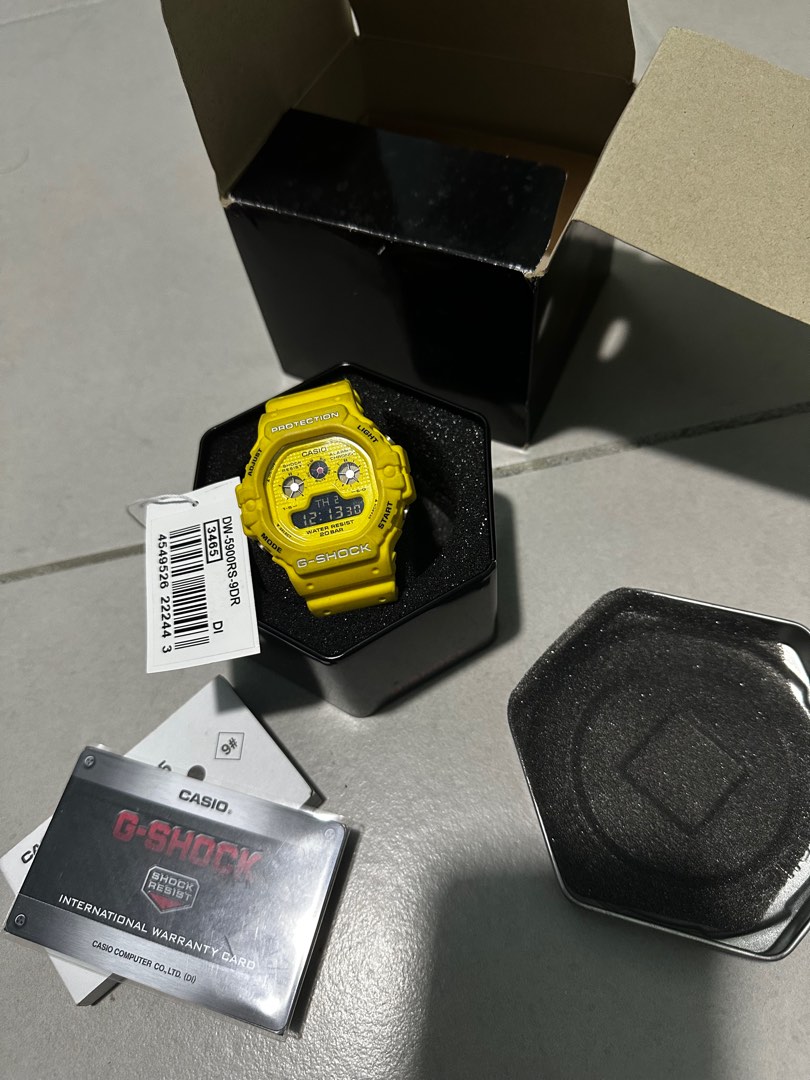 GSHOCK TAPAK KUCING KUNING, Men's Fashion, Watches & Accessories ...