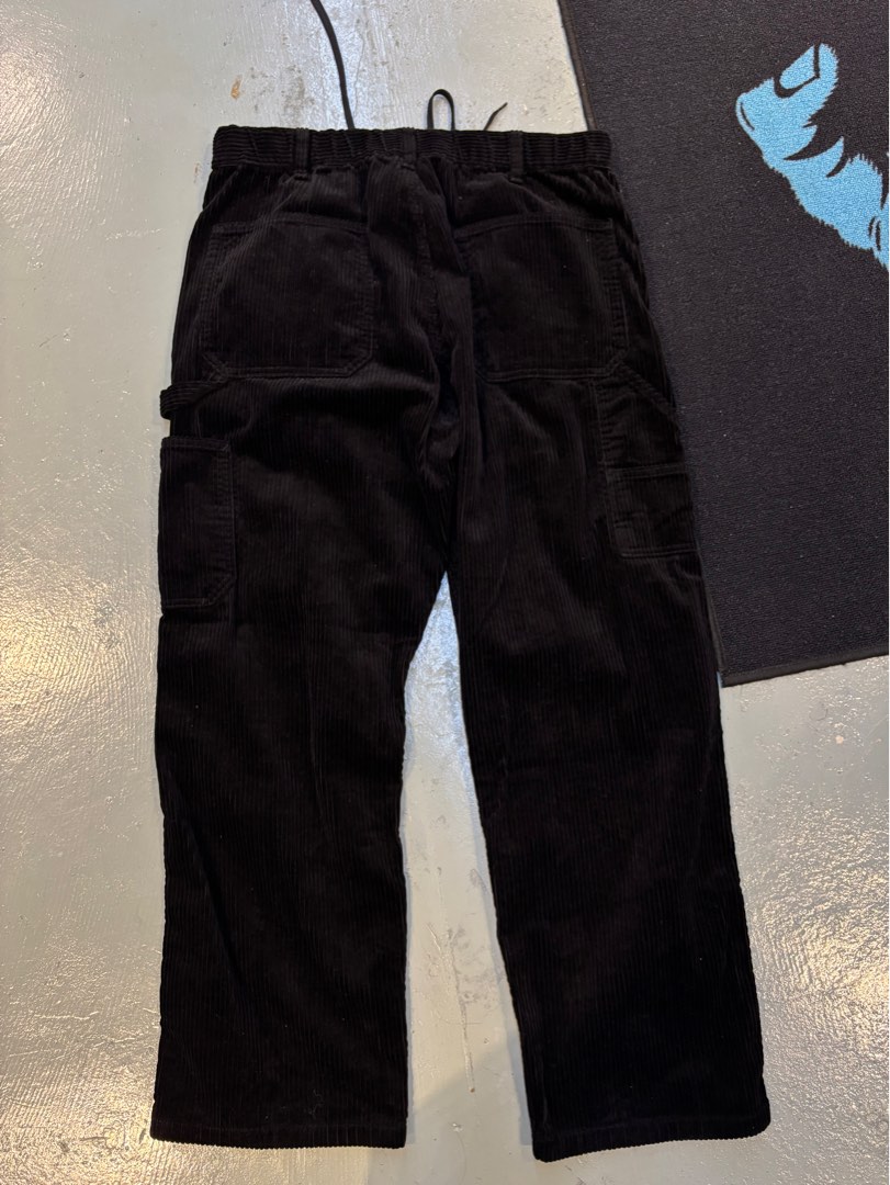 GU Japan Uniqlo Baggy Carpenter Corduroy Pants W33/34 Black carhartt, Men's Fashion, Bottoms ...