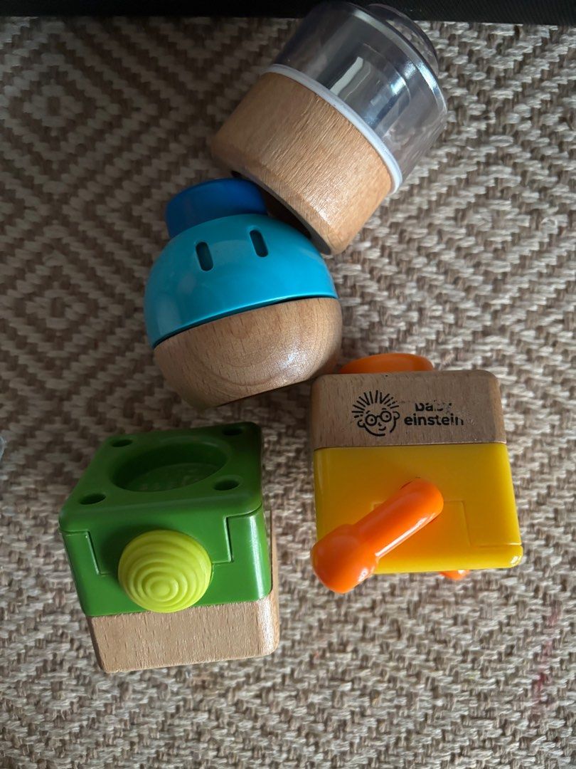 Hape 11886 Baby Einstein Four Fundamentals Wooden Sensory Blocks or ...