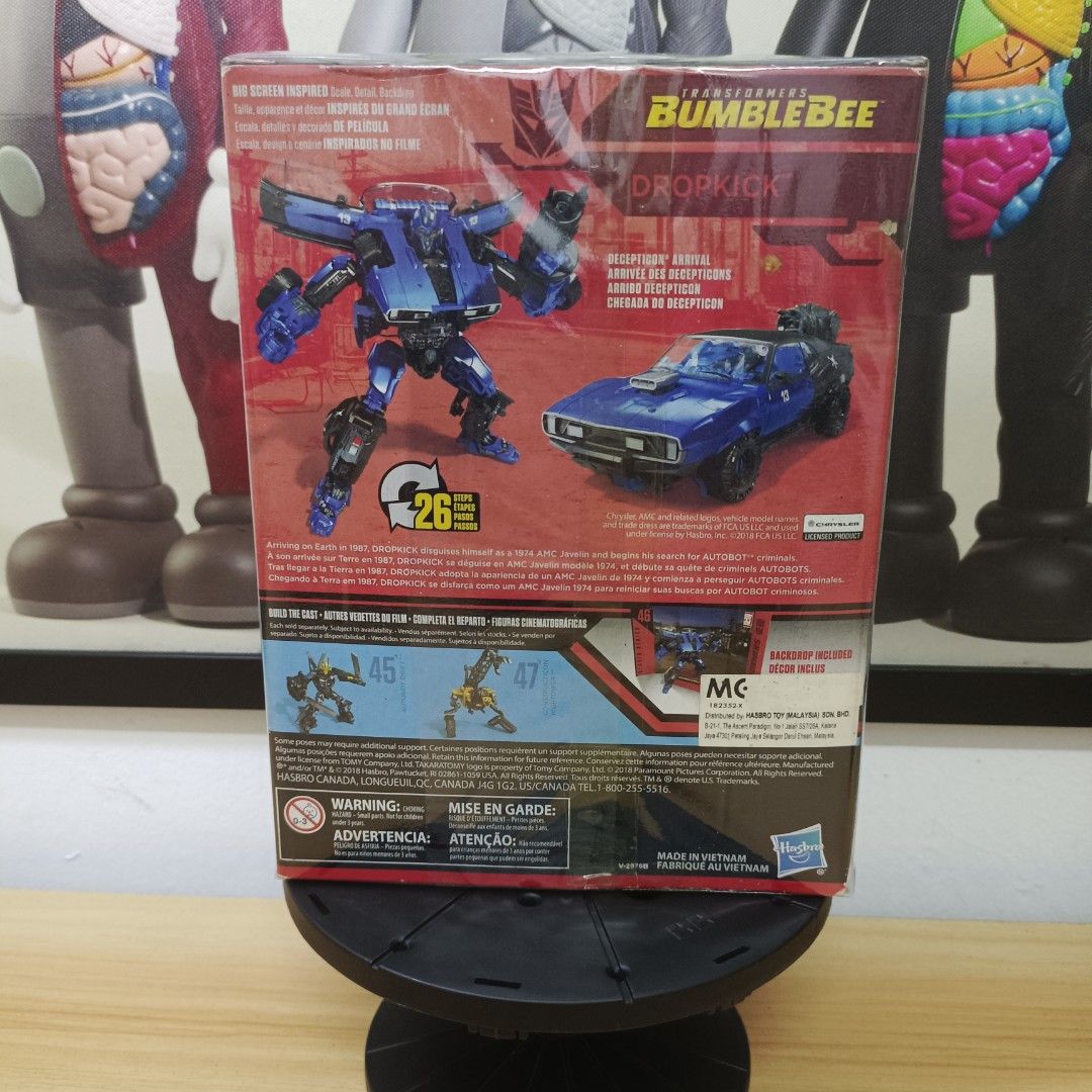 HASBRO TRANSFORMERS BUMBLEBEE STUDIO SERIES 46 DELUXE CLASS DROPKICK ...