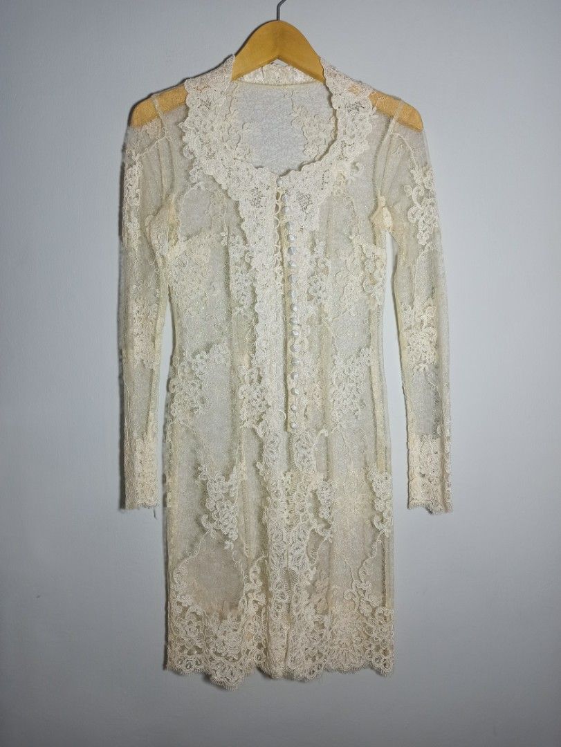 Kebaya Brukat Brokat Putih Gading untuk tunangan wedding wisuda ...