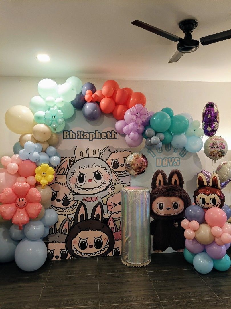 Labubu birthday decorations , labubu helium balloons, Hobbies & Toys ...