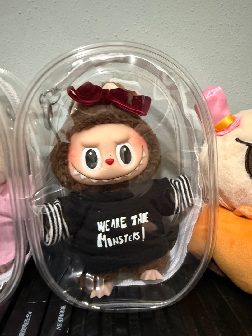 Labubu V1, V2 Dust casing cover bag transparent carrier, Hobbies & Toys ...