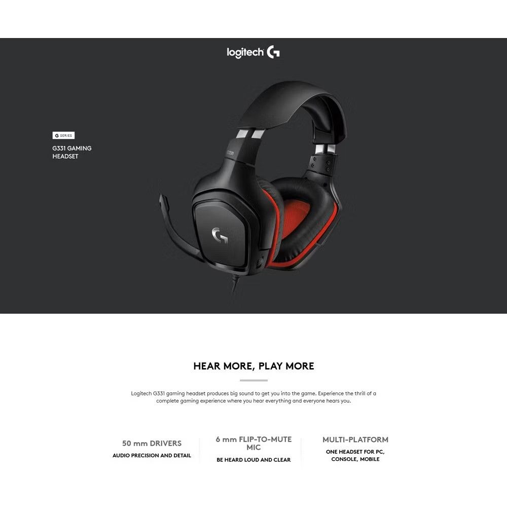 LOGITECH G331 gaming headset & Razer seiren mini Microphone wireless ...