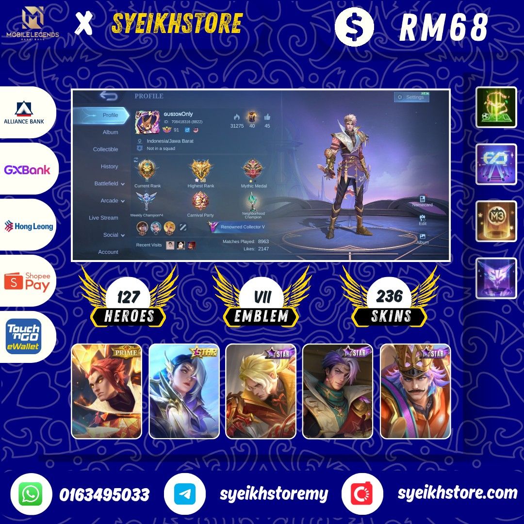 Mobile Legends Account, Video Gaming, Video Game Consoles, Others on ...