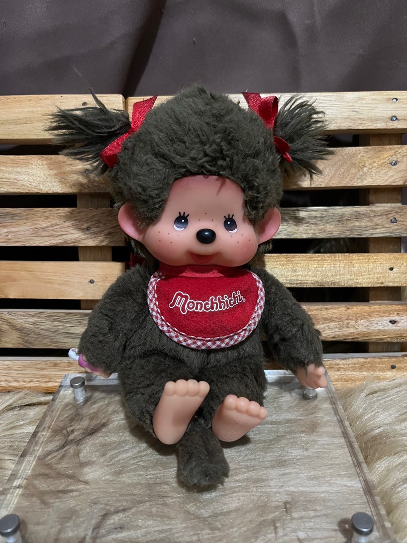 Monchhichi Girl Red Bib, Hobbies & Toys, Toys & Games on Carousell