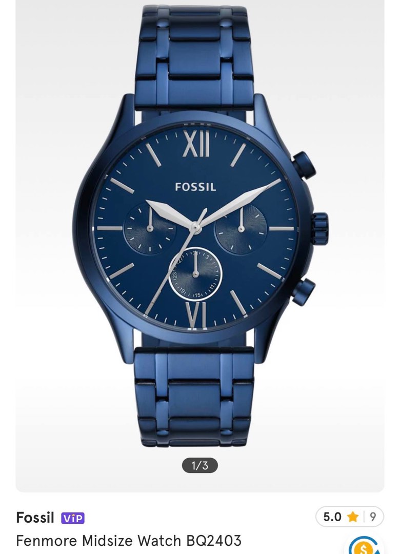 NEW FOSSIL FENMORE MIDSIZE WATCH BQ2403, Men's Fashion, Watches ...