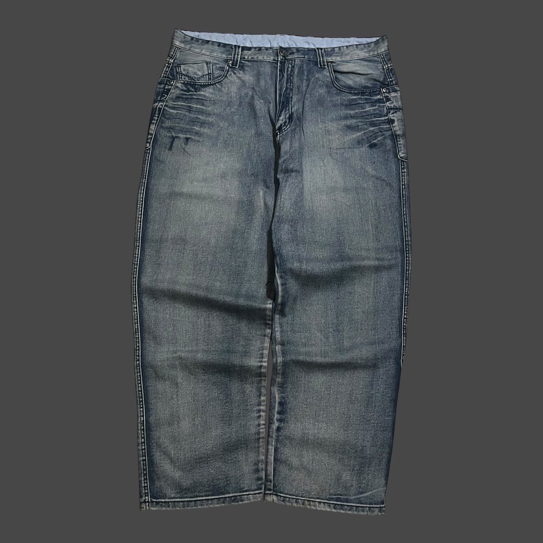 PLAYBIGG Washed Big Boy Baggy Denim Jeans, Men's Fashion, Bottoms ...