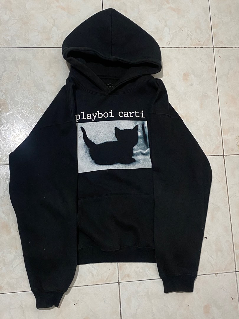 Playboi Carti WLR Merch Cat Hoodie, Men's Fashion, Coats, Jackets and ...