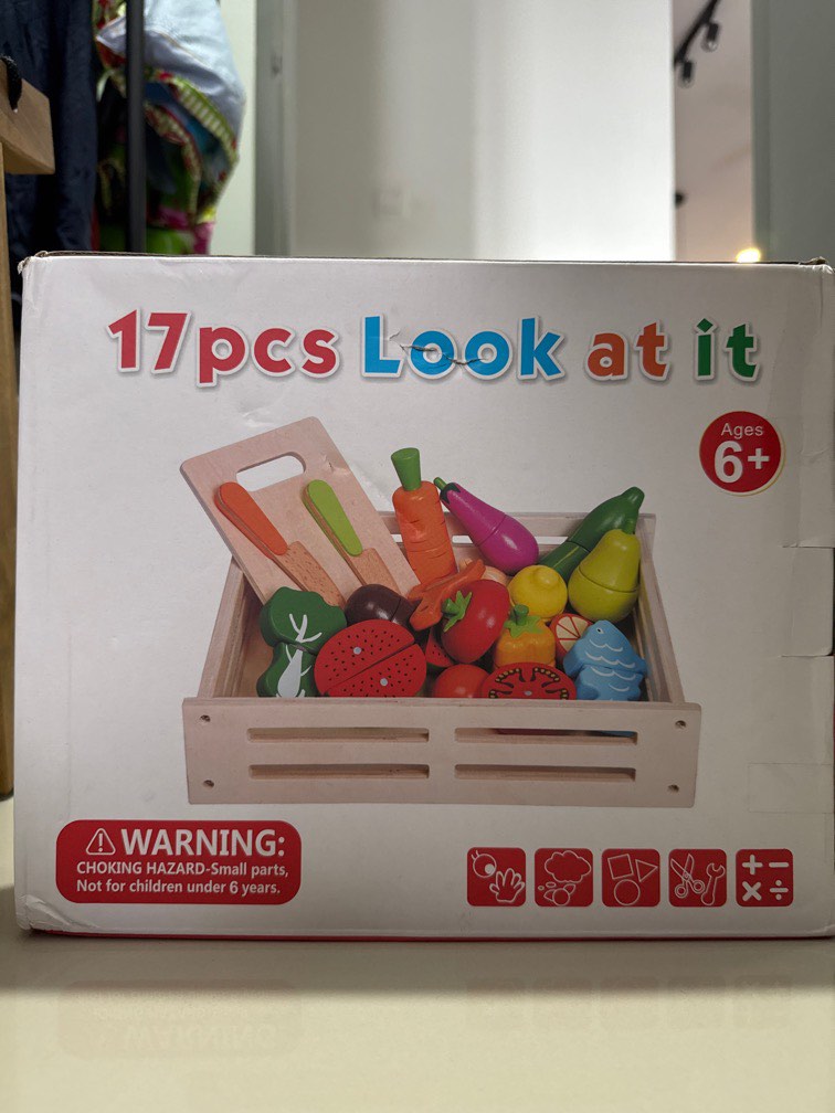 Pretend play chef / kitchen wood toy, Hobbies & Toys, Toys & Games on ...