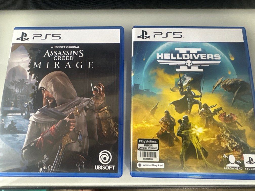 PS5 Games: AC Mirage (Avail) + Helldivers 2 (Sold), Video Gaming, Video Games, PlayStation on ...