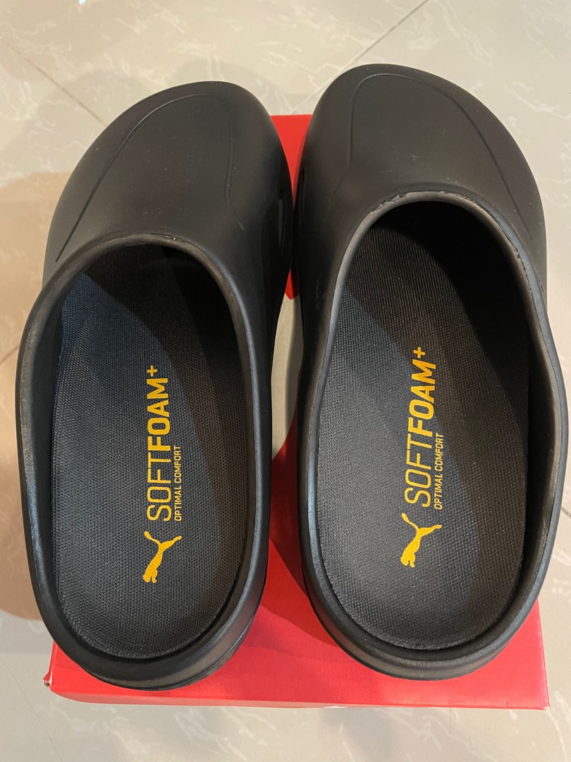 Puma Black Wave Mule Unisex, Women's Fashion, Footwear, Flipflops and ...