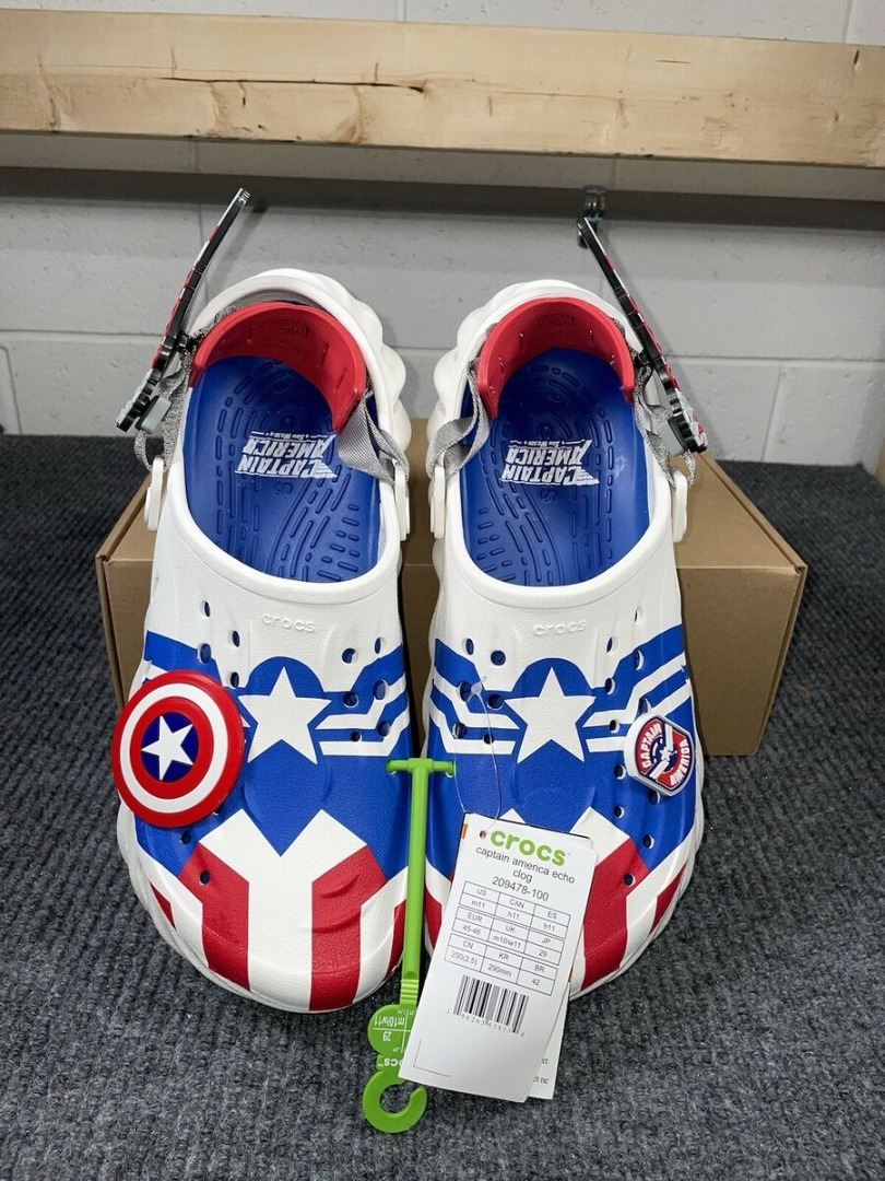 SALE LIMITED EDITION Captain America Echo Clog, Men's Fashion, Footwear ...