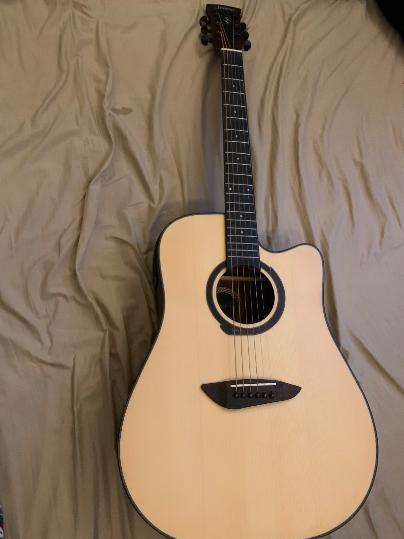 Severo SG41 Electric-Acoustic C/A Guitar with Built-in Tuner and 5-Band ...