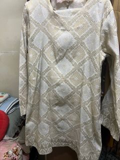 Kurung Songket Brick Orange Raya 2025, Women's Fashion, Muslimah ...