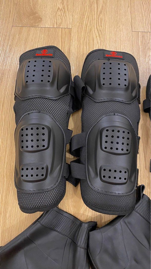 TAKIMOTO MOTORCYCLE KNEE PAD ELBOW PAD GEAR WITH FREE WATERPROOF SHOE ...