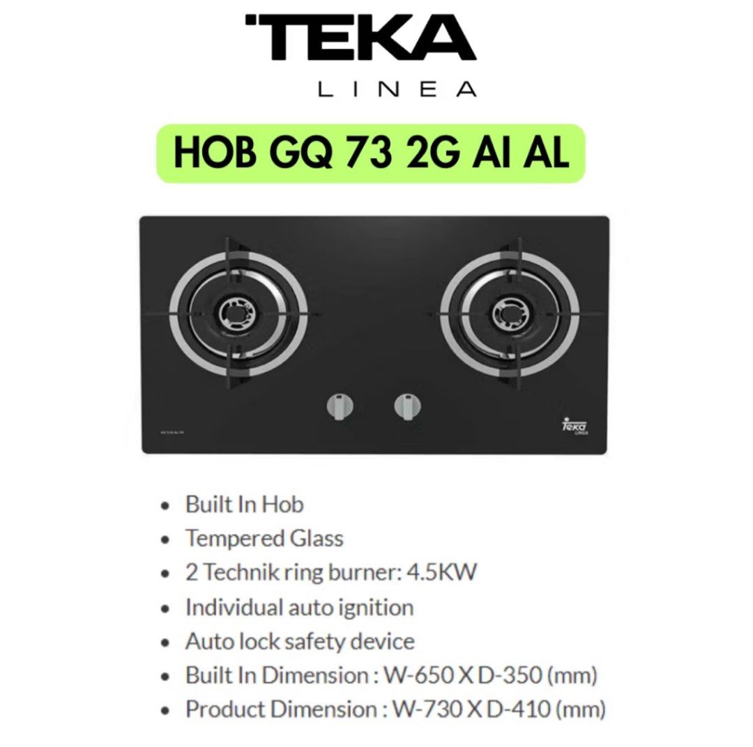 TEKA LINEA [COMBO SET] LDH 90.1 TC 90CM CHIMNEY HOOD + GLASS HOB GQ 73 ...