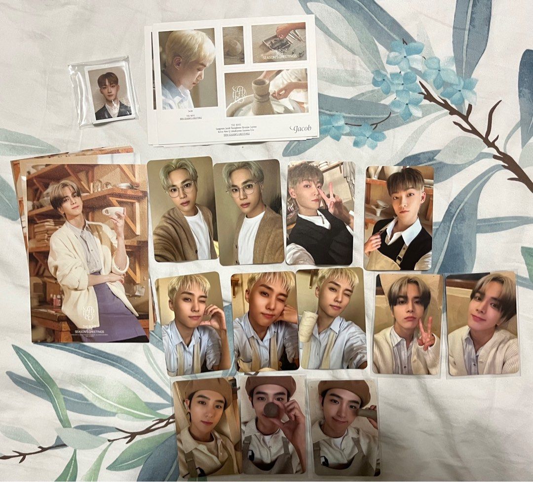 The boyz tbz pc pcs photocard 2024 seasons greeting jacob kevin hyunjae ...