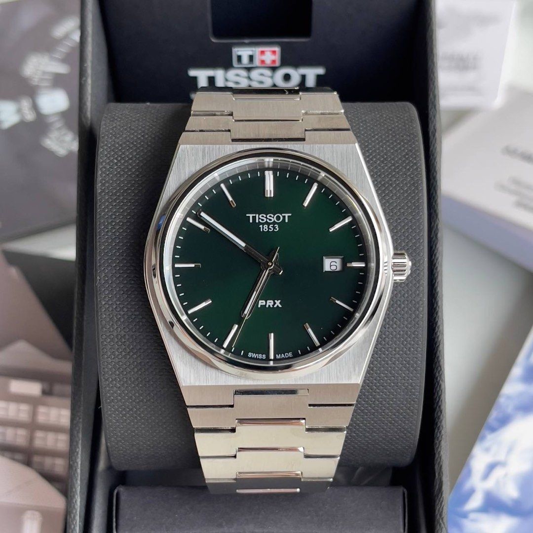 Tissot PRX Quartz EOL Green Dial 40MM, Men's Fashion, Watches ...