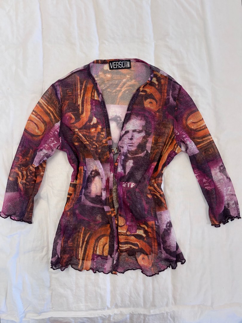 Verso Graphic Mesh Top // vkei, goth, nana, alt, pinterest, y2k, Women ...