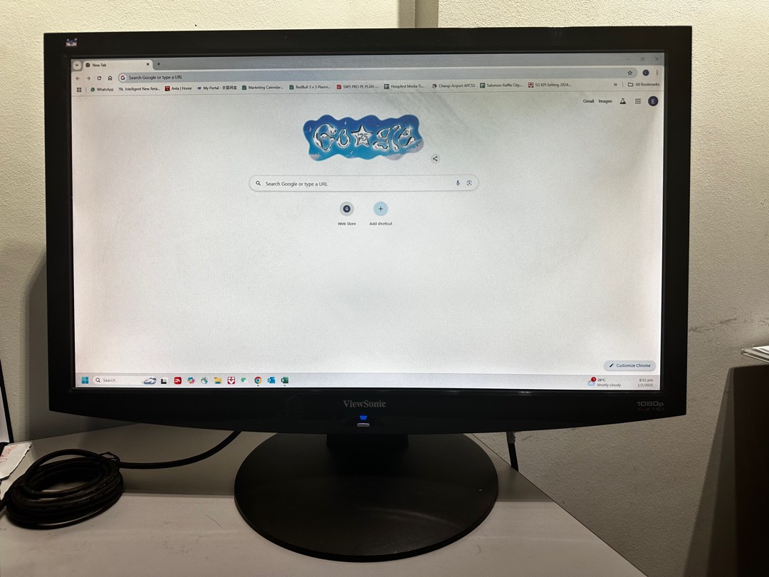View Sonic Monitor 24”, Computers & Tech, Desktops on Carousell