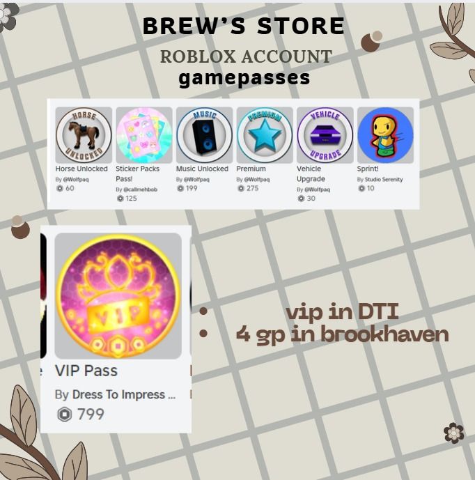 VIP in dti, many animations, rich girl roblox account(has 75 robux ...