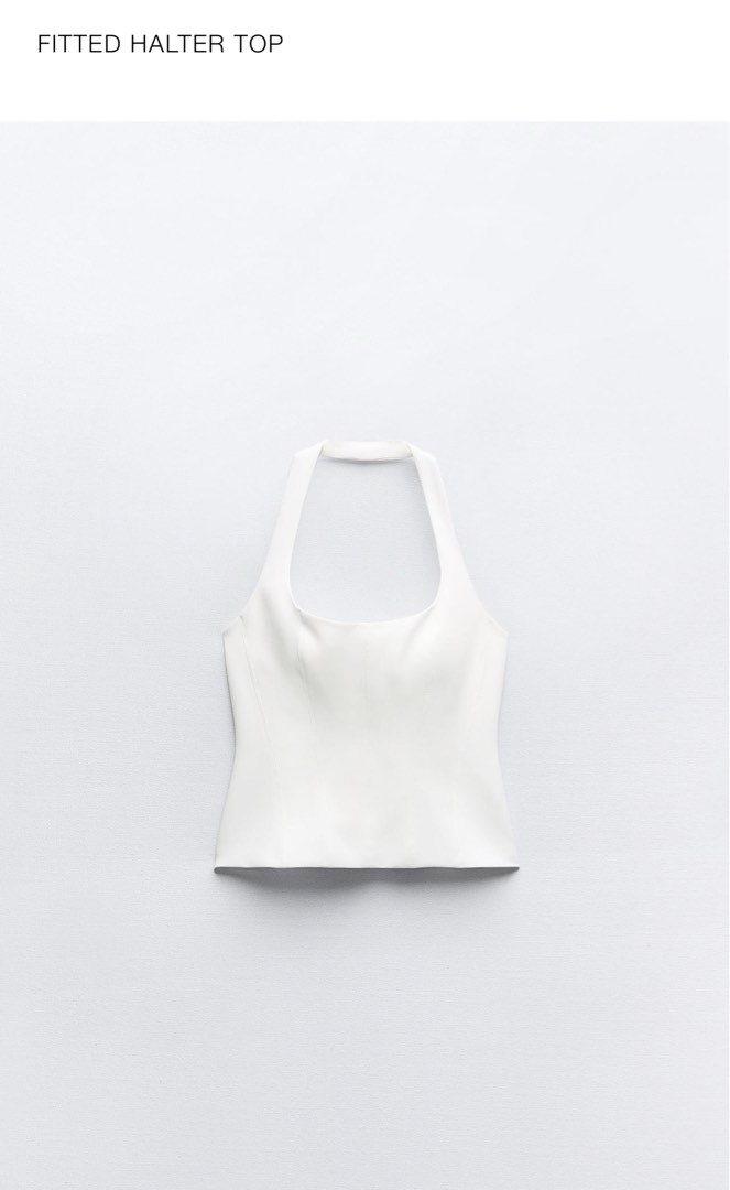Zara Fitted Halter Top, Women's Fashion, Tops, Blouses on Carousell