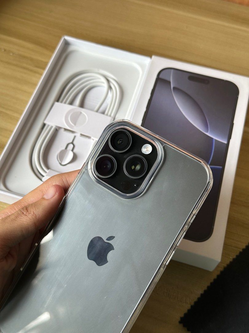 2 Month Old iPhone 16 Pro Max (Titanium Black / 256GB) Complete Package ...