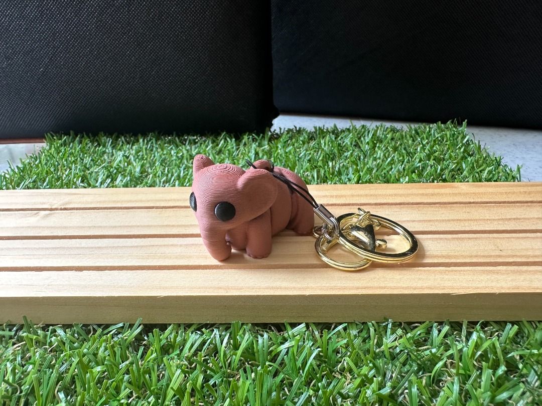 3D printed animal keychain elephant fidget toy children kids cny ...