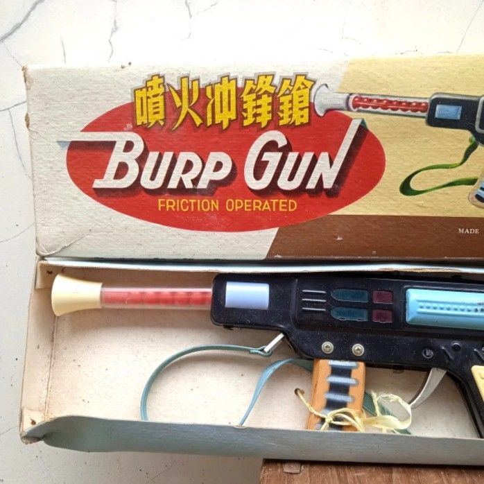 Antik Tin Toys Burp Guns AK-47 NOS + Box 1960's Fungsi Normal Utuh ...