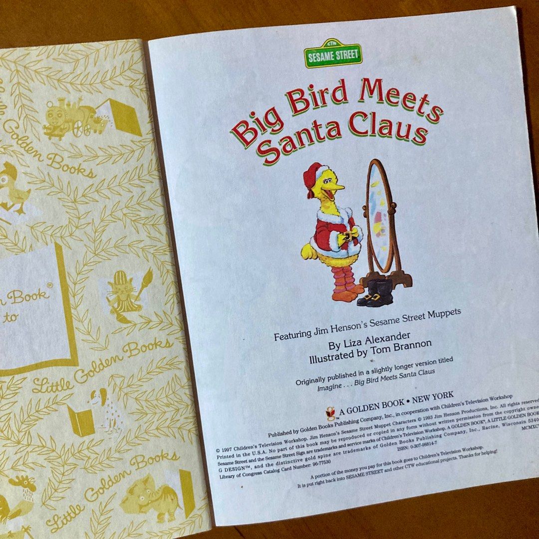 Big Bird Meets Santa Claus by Liza Alexander, Illustrated by Tom ...