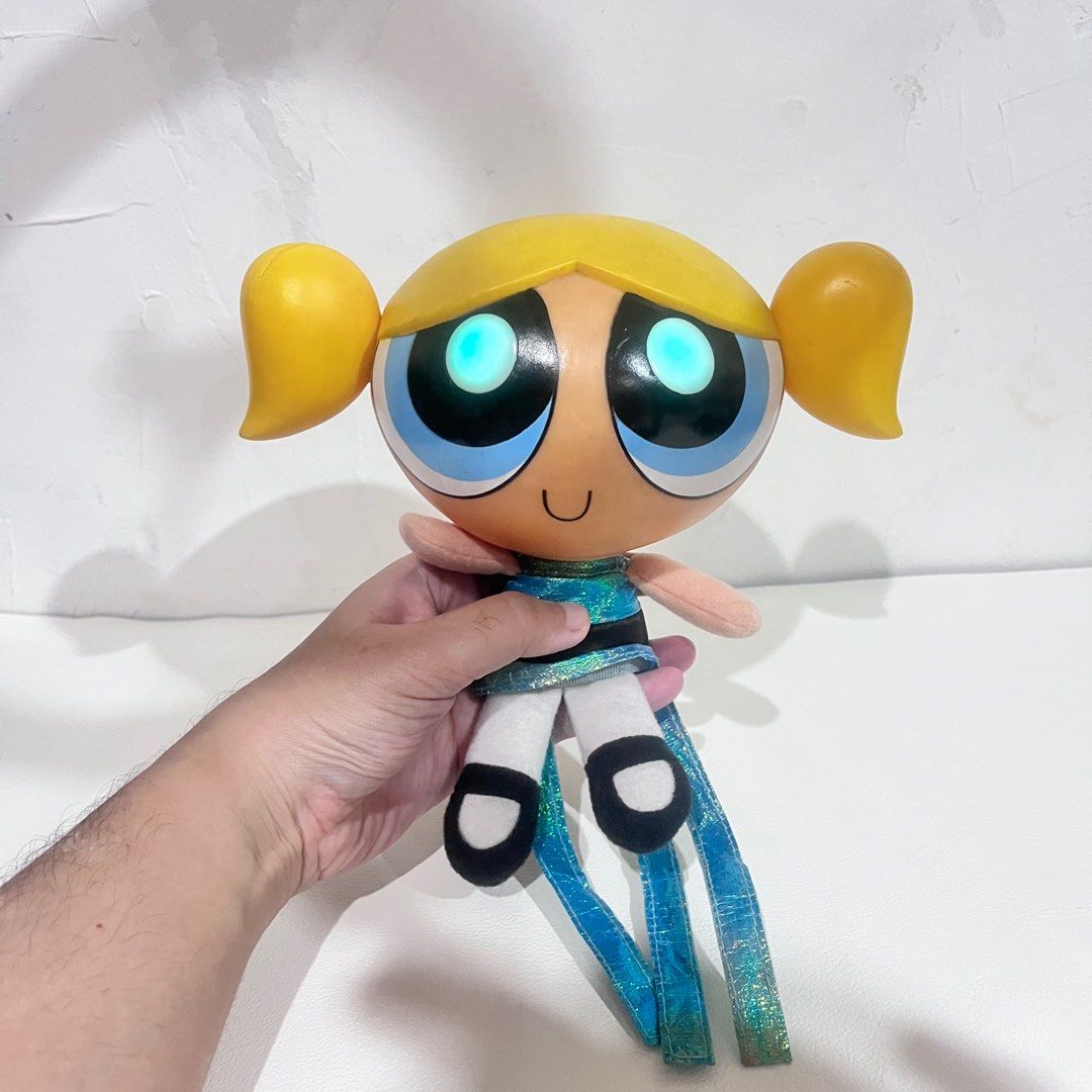 Bubbles Powerpuff Girls Talking & Eyes Light Up Doll Hard Head 2001 ...