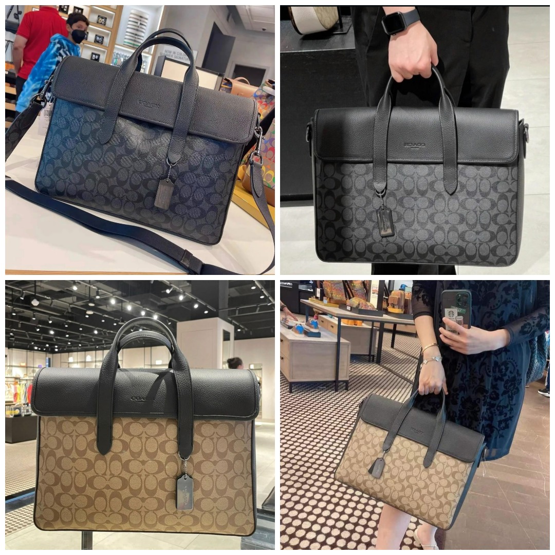 Coach C9873 Sullivan Portfolio Briefcase in Signature Coated Canvas ...