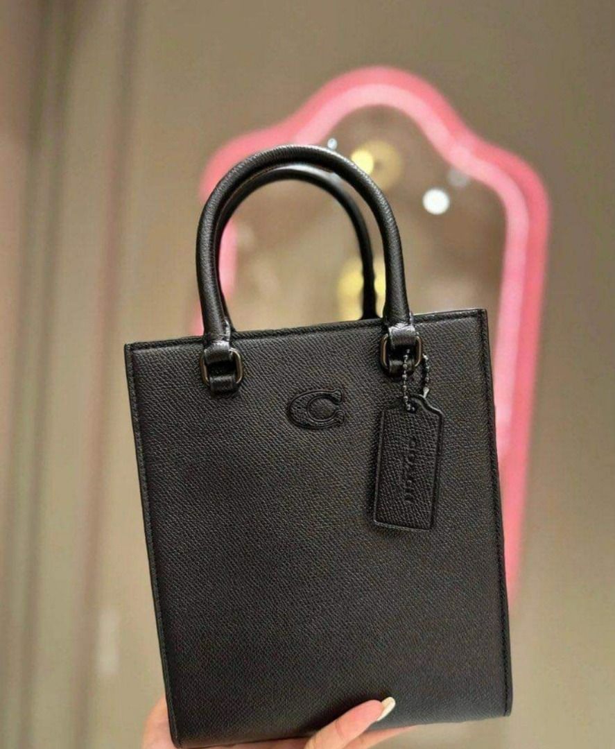Coach CJ795 Tote 16 Bag in Crossgrain Leather & Signature Coated Canvas ...