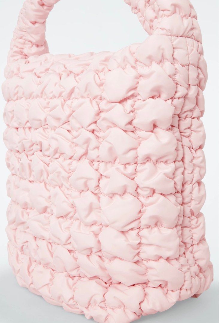 COS Quilted Pink Mini Tote, Women's Fashion, Bags & Wallets, Shoulder ...