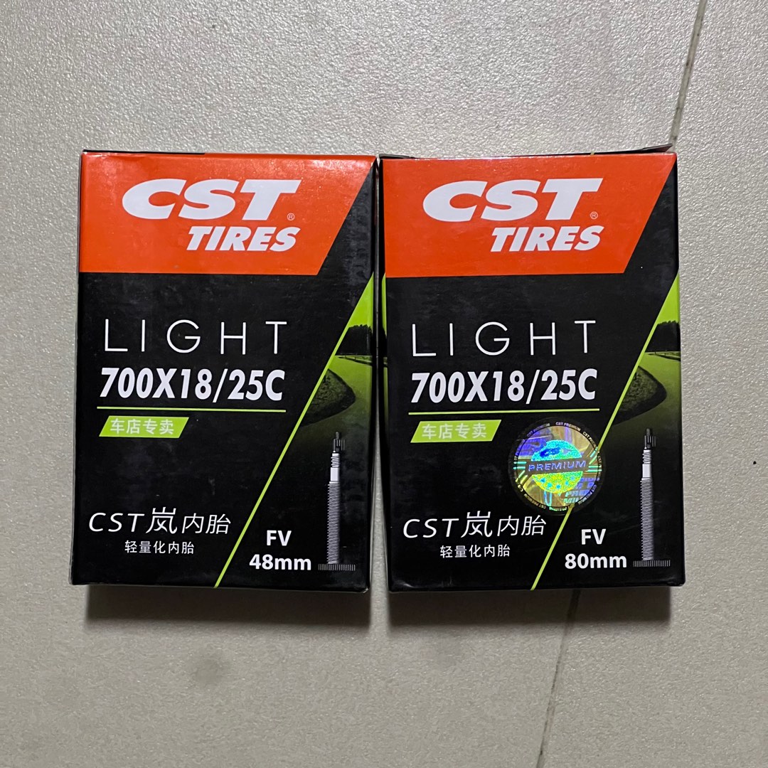 CST LIGHT Inner Tube 700 x 18/25c, Sports Equipment, Bicycles & Parts ...