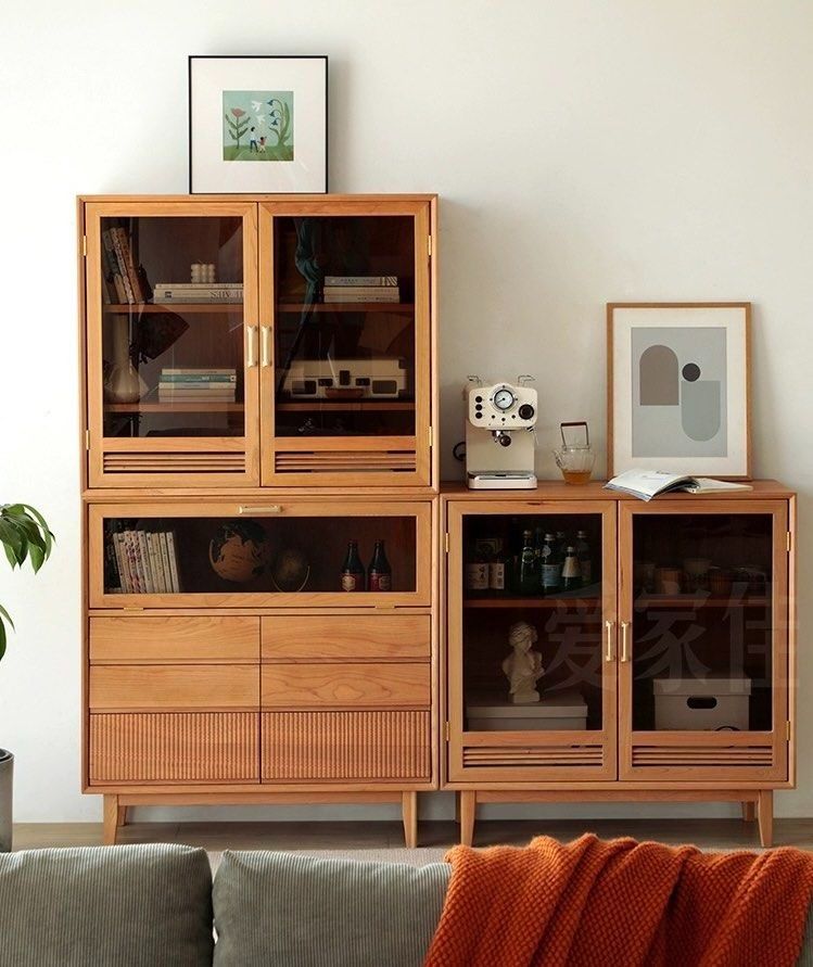 DANKIN Modern Solid Wood Display Cabinet, Furniture & Home Living ...